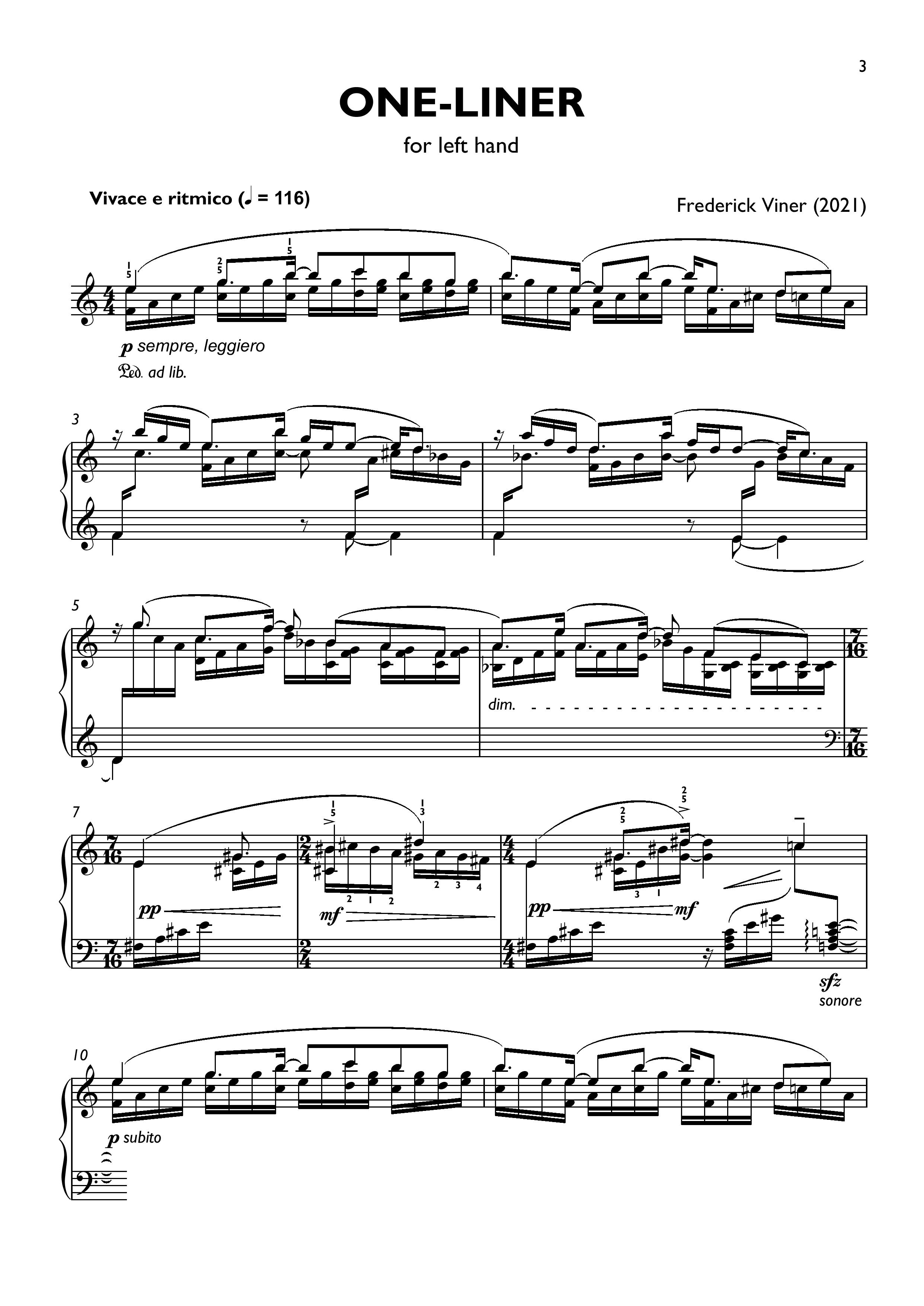 Sheet Music – Frederick Viner | Composer